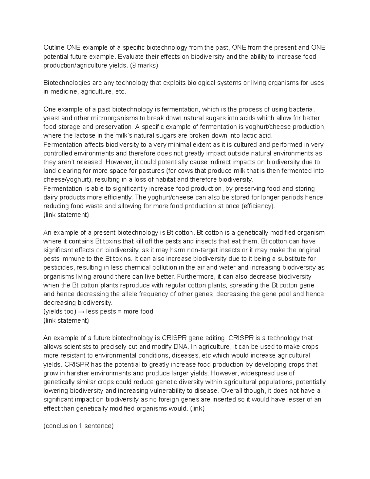 Biology Notes: Evaluating Past, Present, and Future Biotechnologies ...