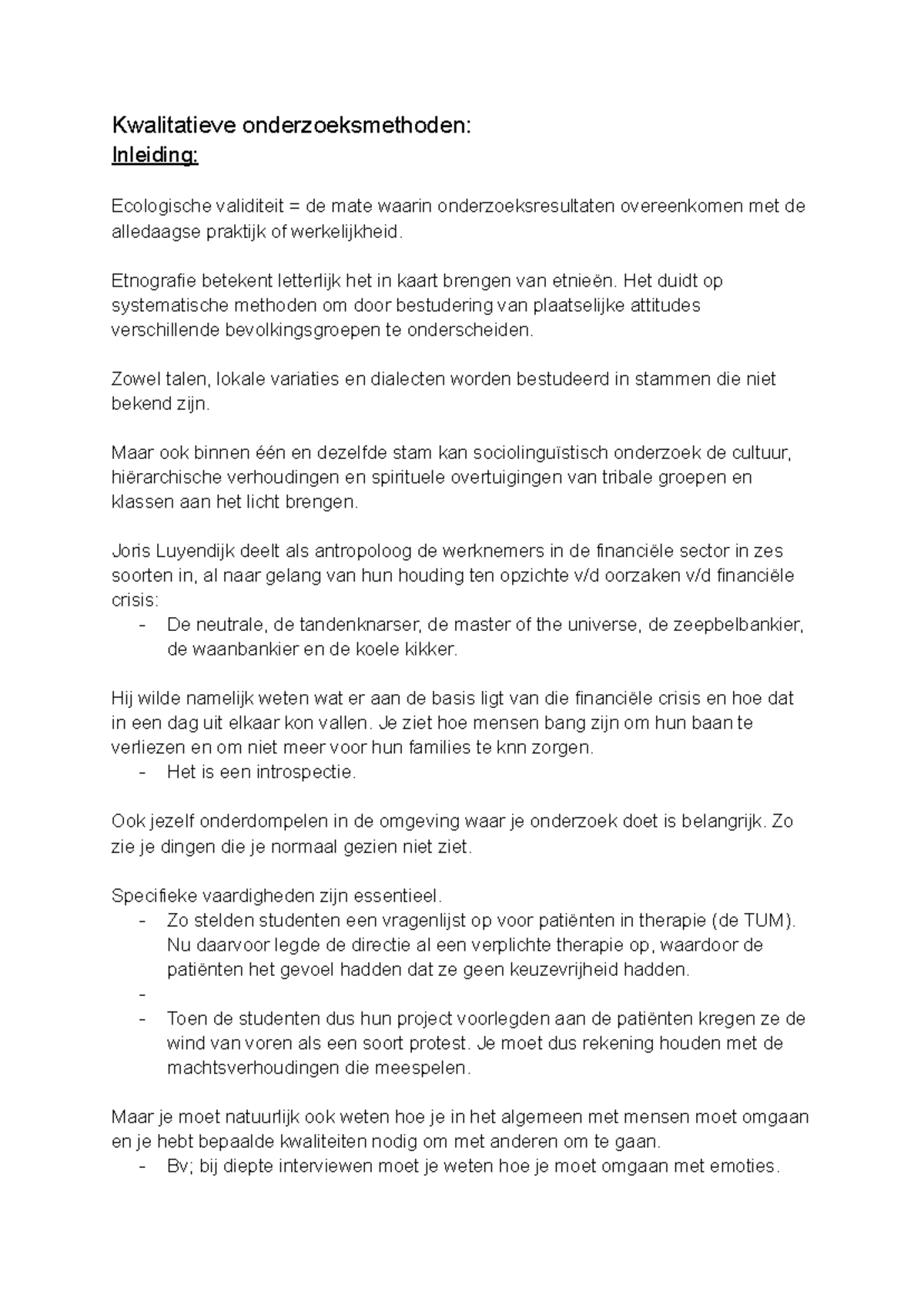 Kwalitatieve Onderzoeksmethoden: Inleiding tot Ecologische Validiteit ...