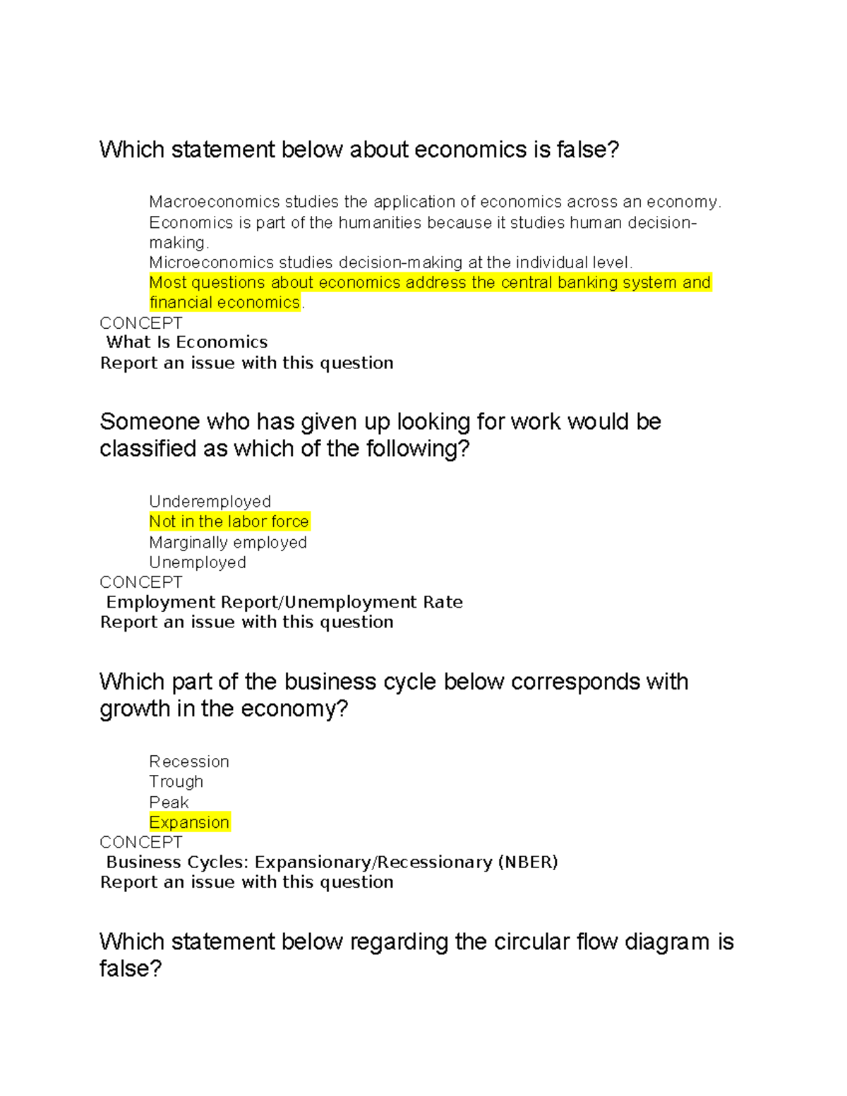 ECON1001 Milestone 1: Key Concepts in Economics and Employment - Studocu