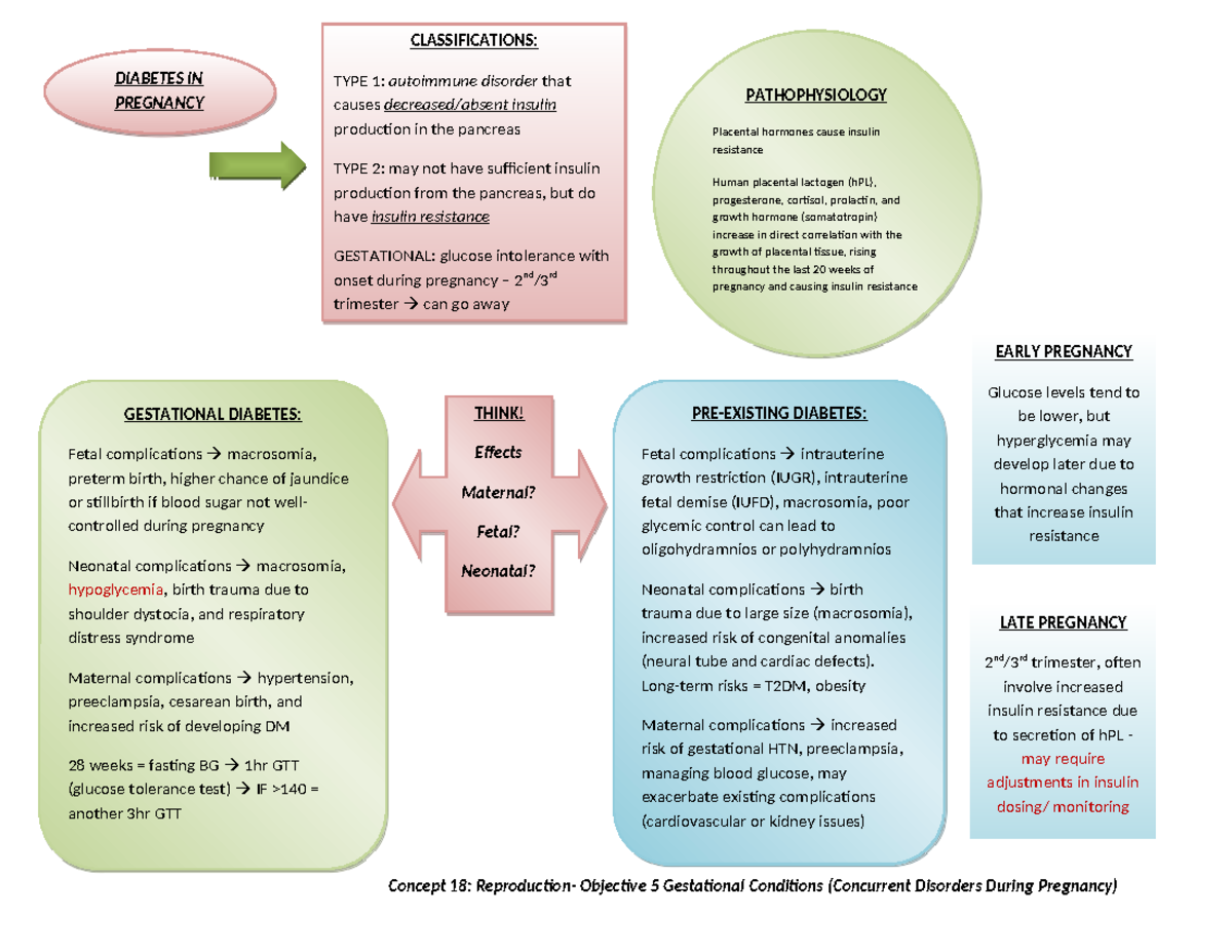 NUR122 OB Prep: Diabetes in Pregnancy Classifications & Complications ...