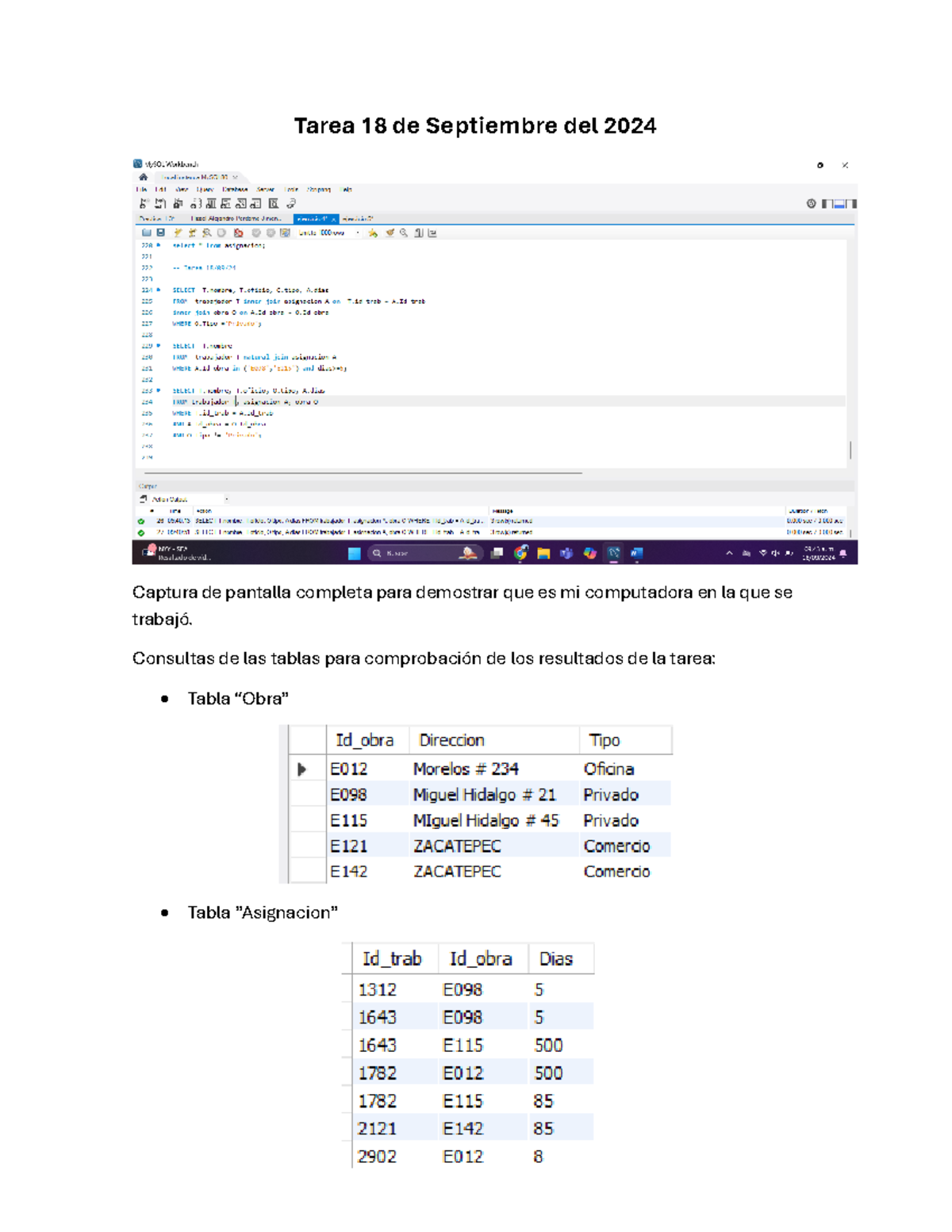 Tarea 18 de Septiembre del 2024 - Tarea 18 de Septiembre del 2024 Captura de pantalla completa ...