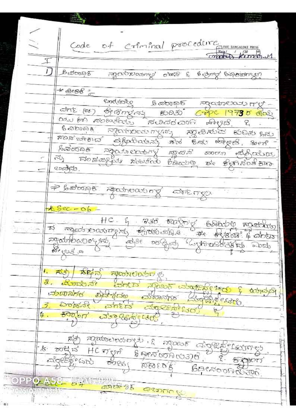 CRPC 5030: Kannada Notes on Code of Criminal Procedure - Studocu