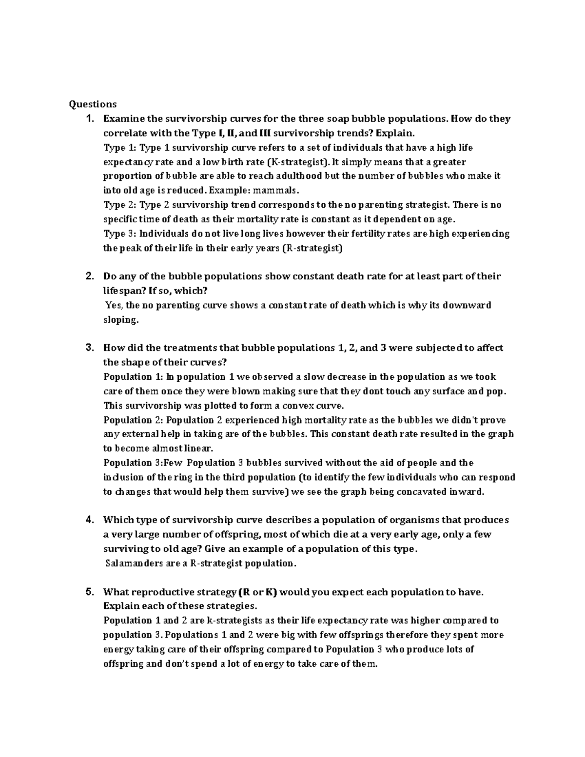 437107185-Bubble Lab: Survivorship Curves and Reproductive Strategies ...