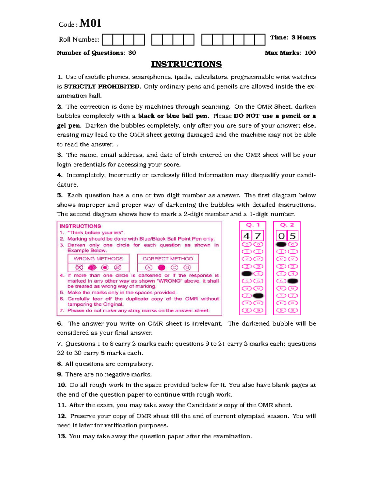 IOQM-question-paper - It will be useful - Time: 3 Hours Number of ...