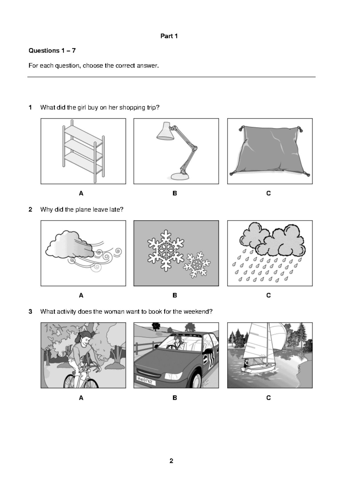 B1 Preliminary 2020 sample Listening - question paper - English - 2 ...