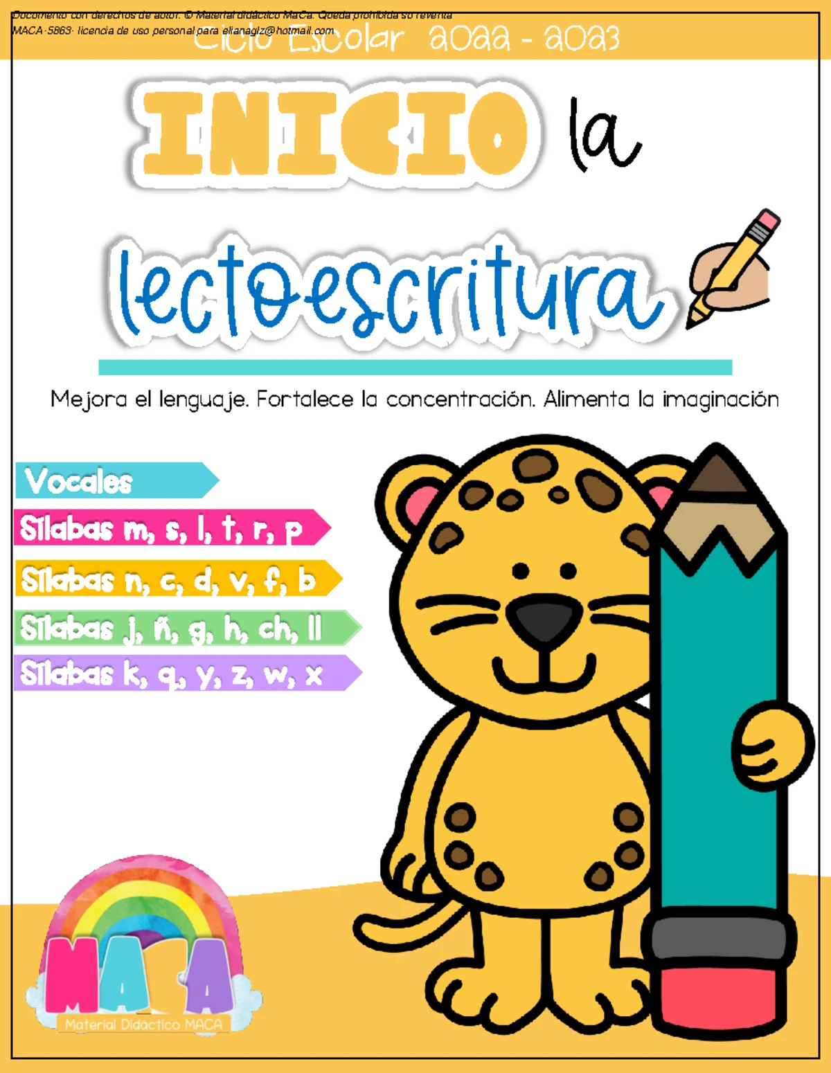 Materiales Educativos DARUKEL: Cuadernillo de Lectura y Escritura - Studocu