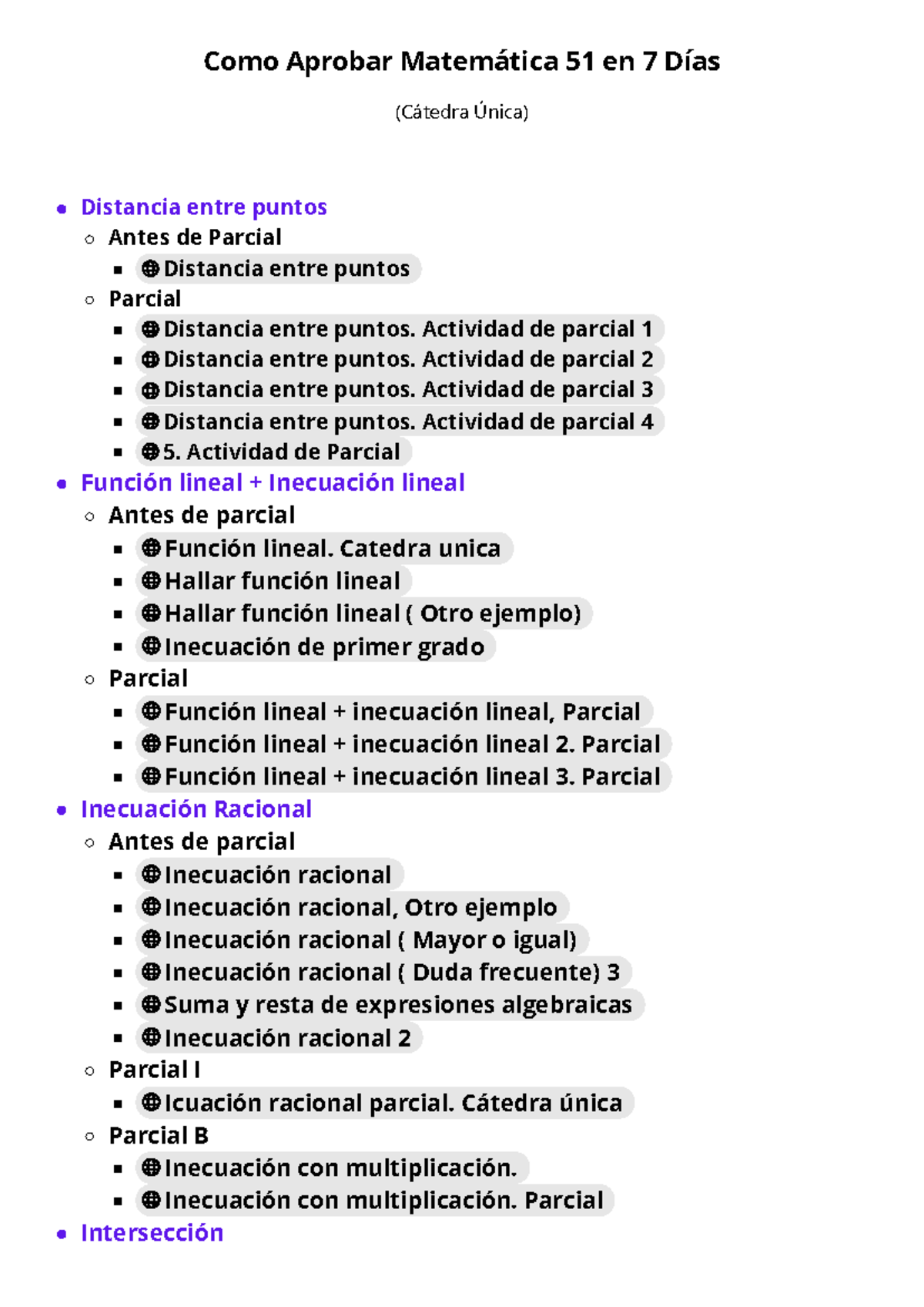 Estrategias para Aprobar Matemática 51 en 7 Días (Cátedra Única) - Studocu