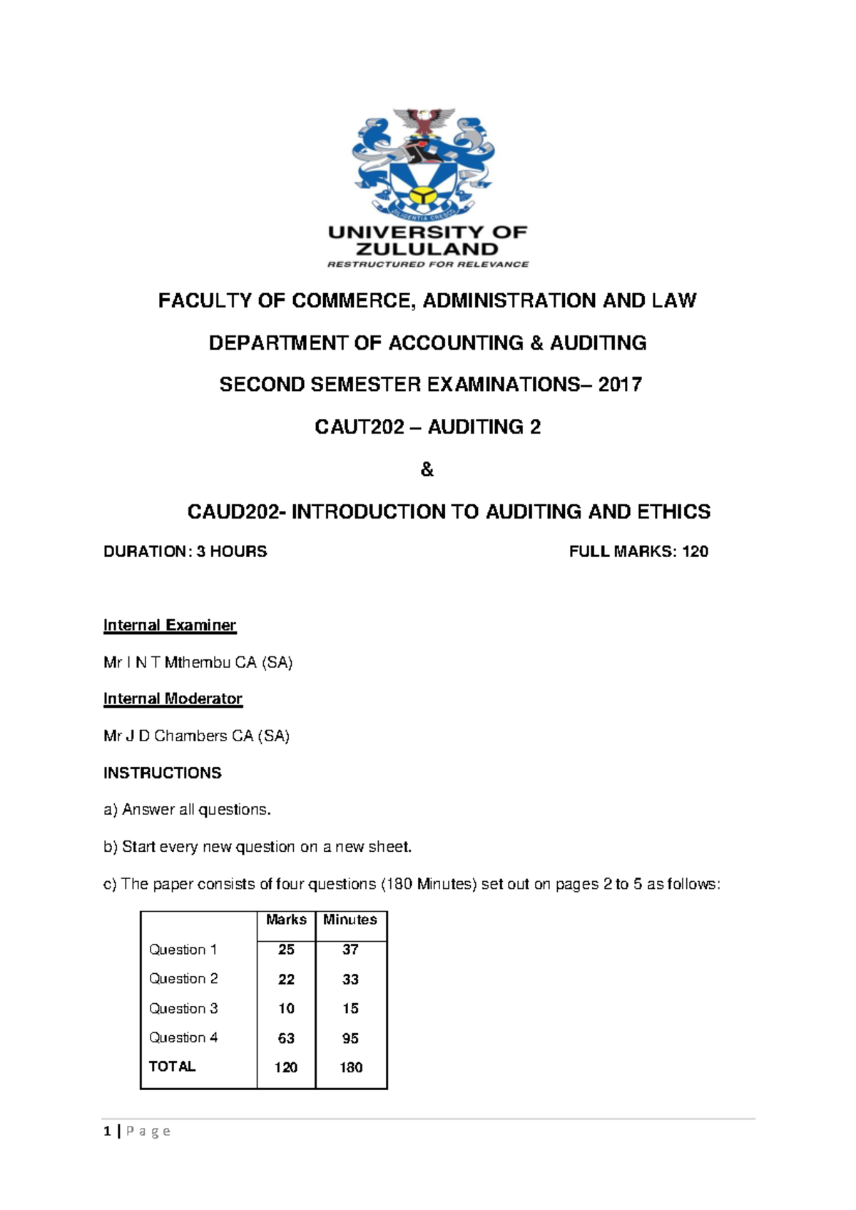 Auditing 2 - Main Exam Paper - 2017 73559 dd66995 e6bb21170 e844f9898cb ...