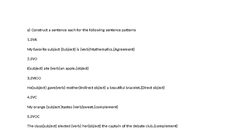 Open and Closed Classes of Words: Sentence Patterns & Noun Phrase ...