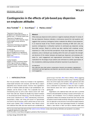 Job Analysis and Classification for Pay Inequality - IOP Paper - F O C ...