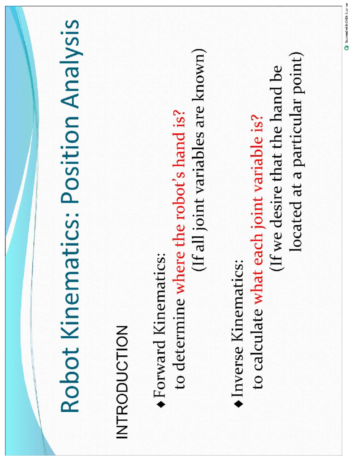 Robotics and Intelligent Systems - Module 3 Part 2 Notes - Studocu