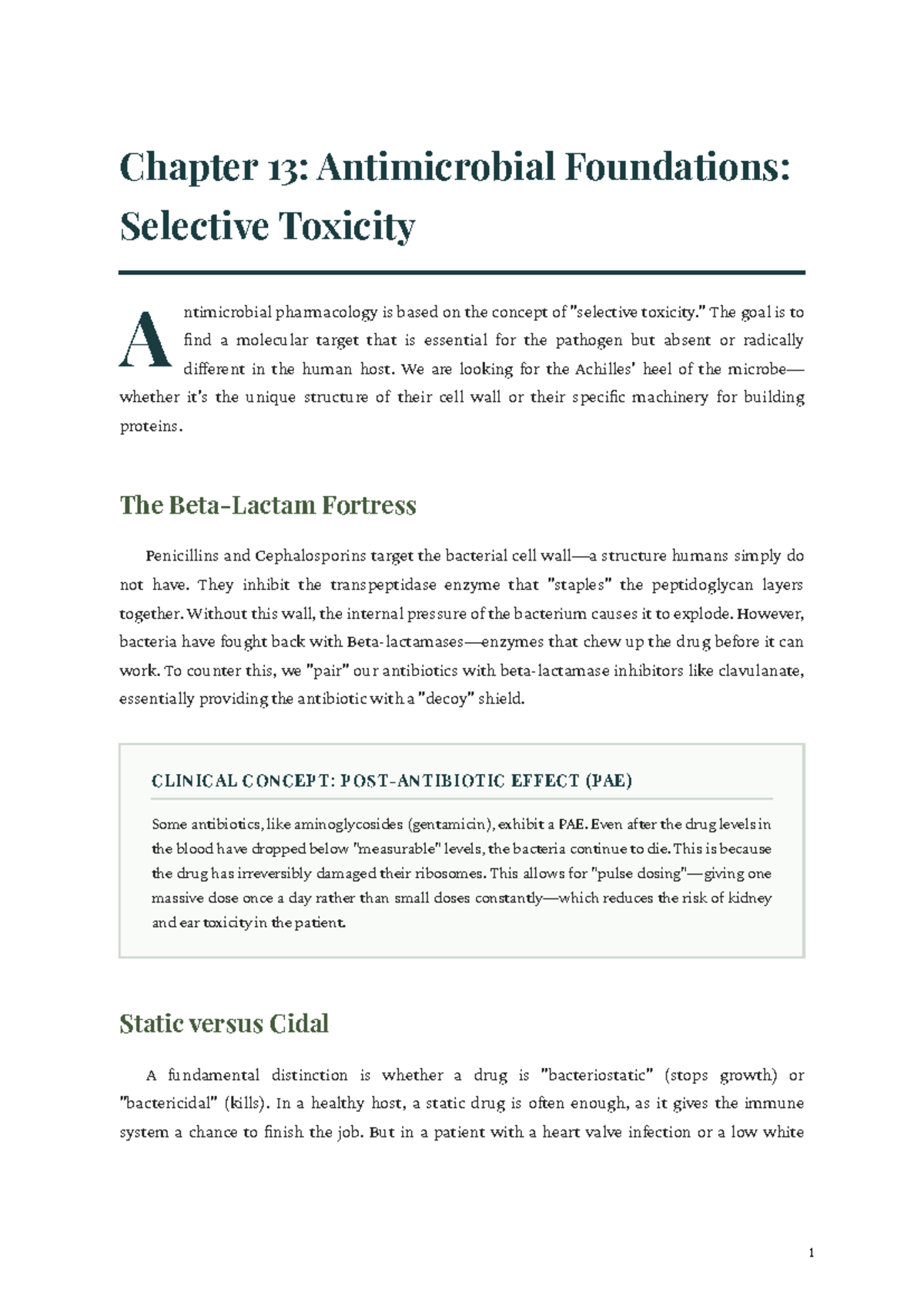 Chapter 13: Antimicrobial Foundations & Selective Toxicity (KJ 756Me ...