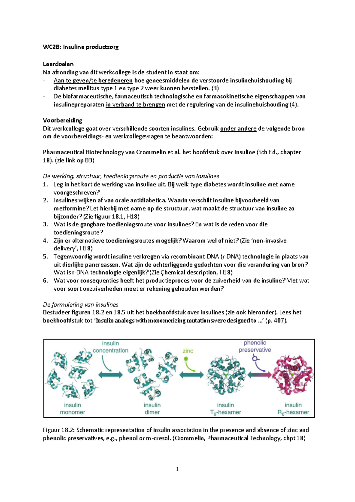 WC2B voorb - 1 WC2B: Insuline productzorg Leerdoelen Na afronding van ...