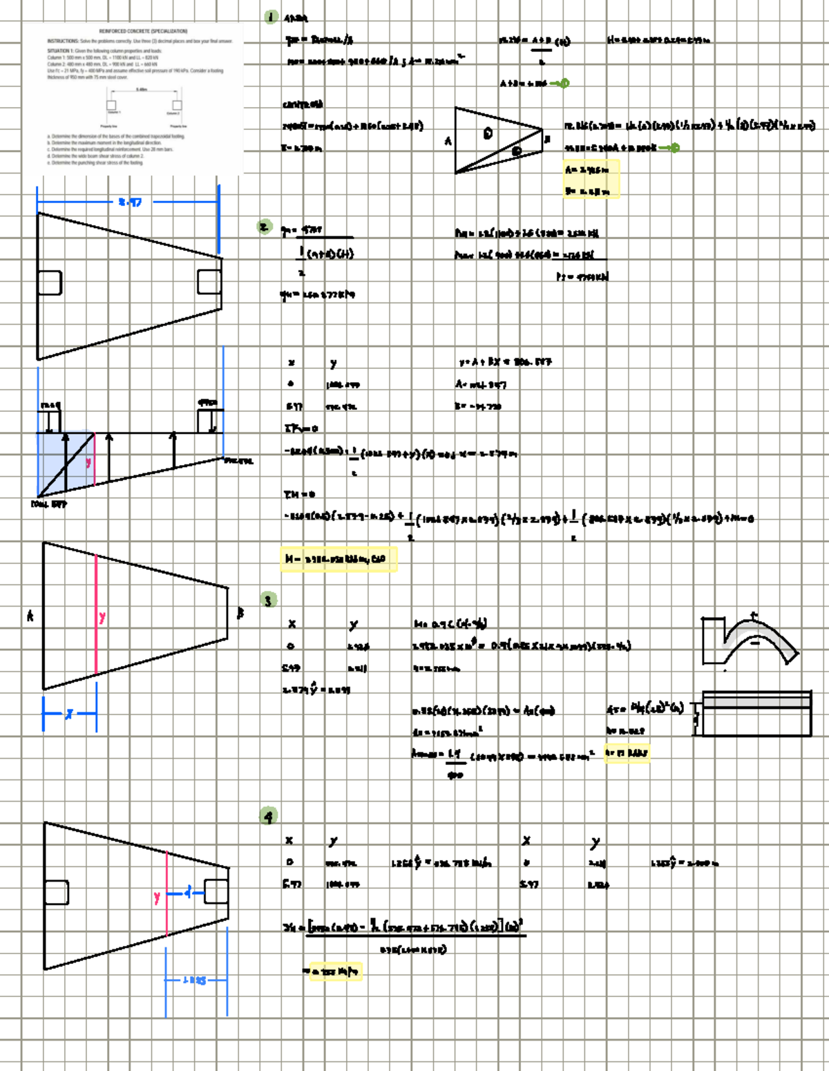 RCD 101 - Combined Footing Design Notes and Calculations - Studocu