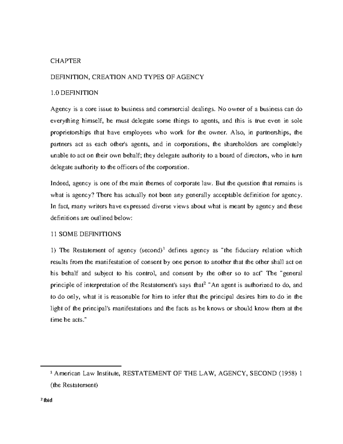 Agency in Commercial Law: Definition, Types, and Key Cases - Studocu