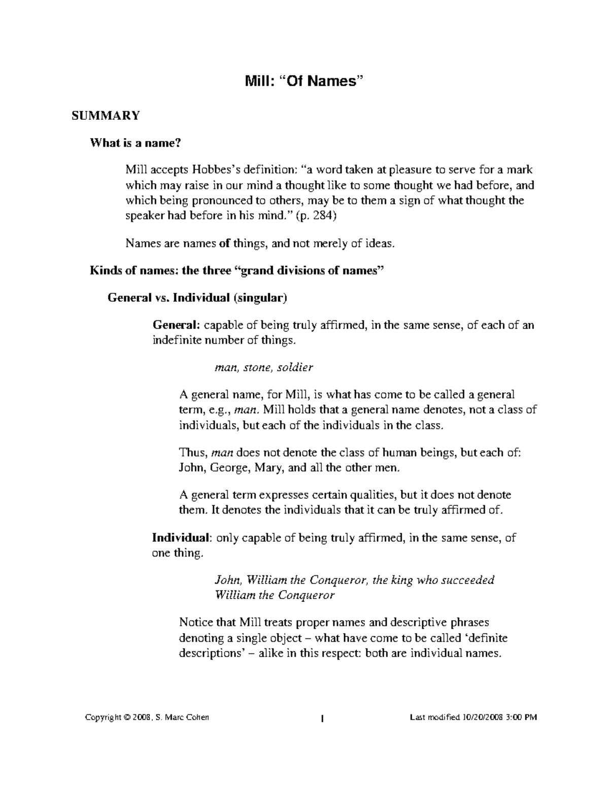 Philosophy of Language: Mill's Exploration of Names and Their Meanings ...