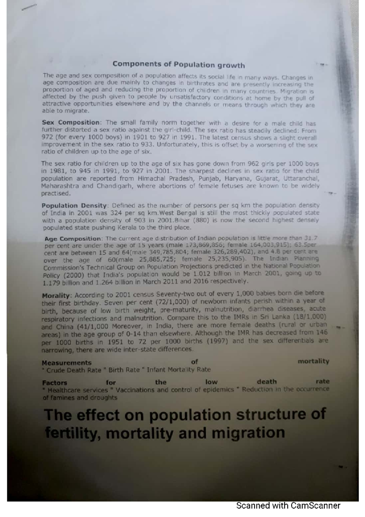 Population Growth Dynamics and Interdependencies: An Overview - Studocu