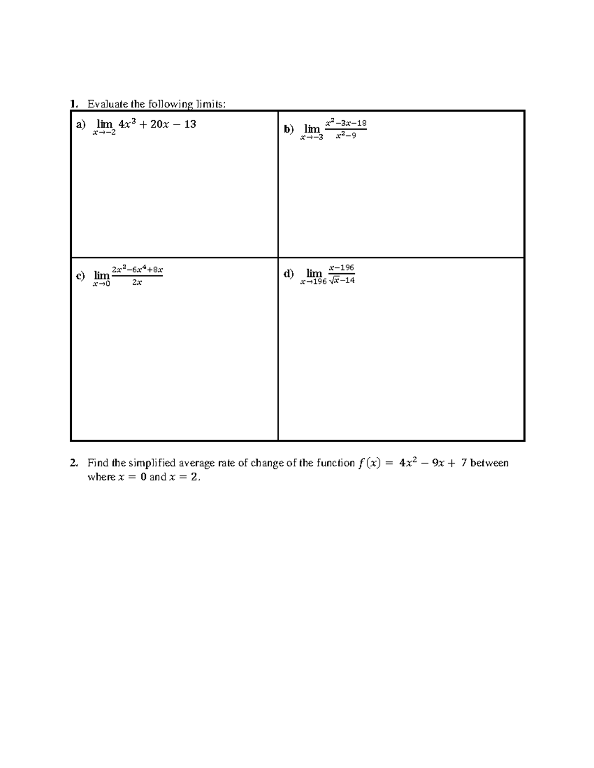 RVEC MCV4U Calculus Review: Final Exam Preparation Notes - Studocu