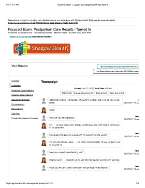 Shadow Health Non-Reassuring Fetal Status Care Plan - Focused Exam: Non ...