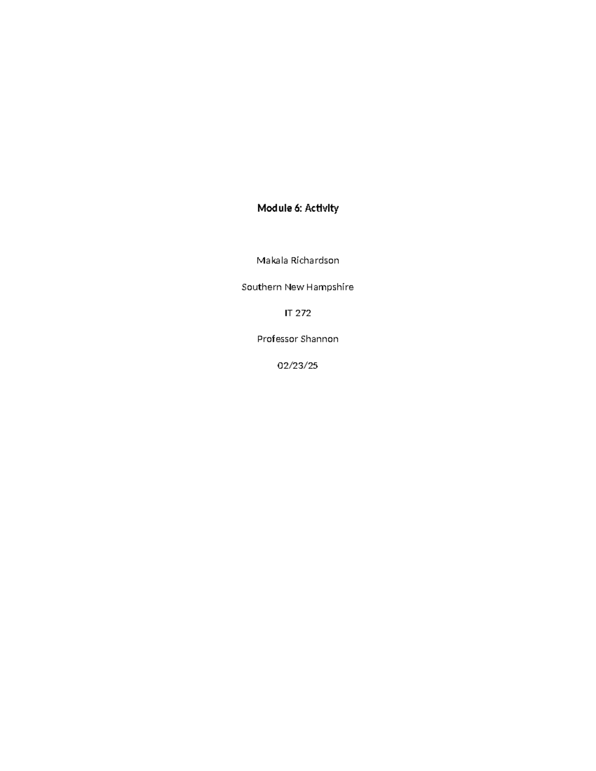 Io T dream home - Dont copy! - Module 6: Activity Makala Richardson ...