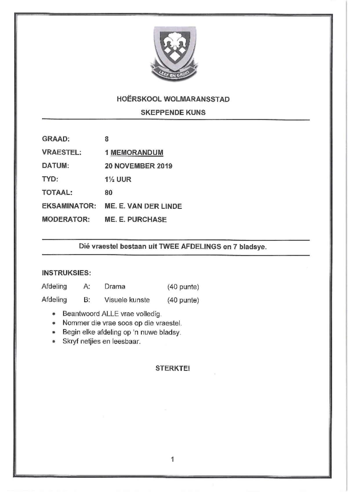 ATP 2025 Grade 9 Creative Arts Music Final Exam Overview - Studocu