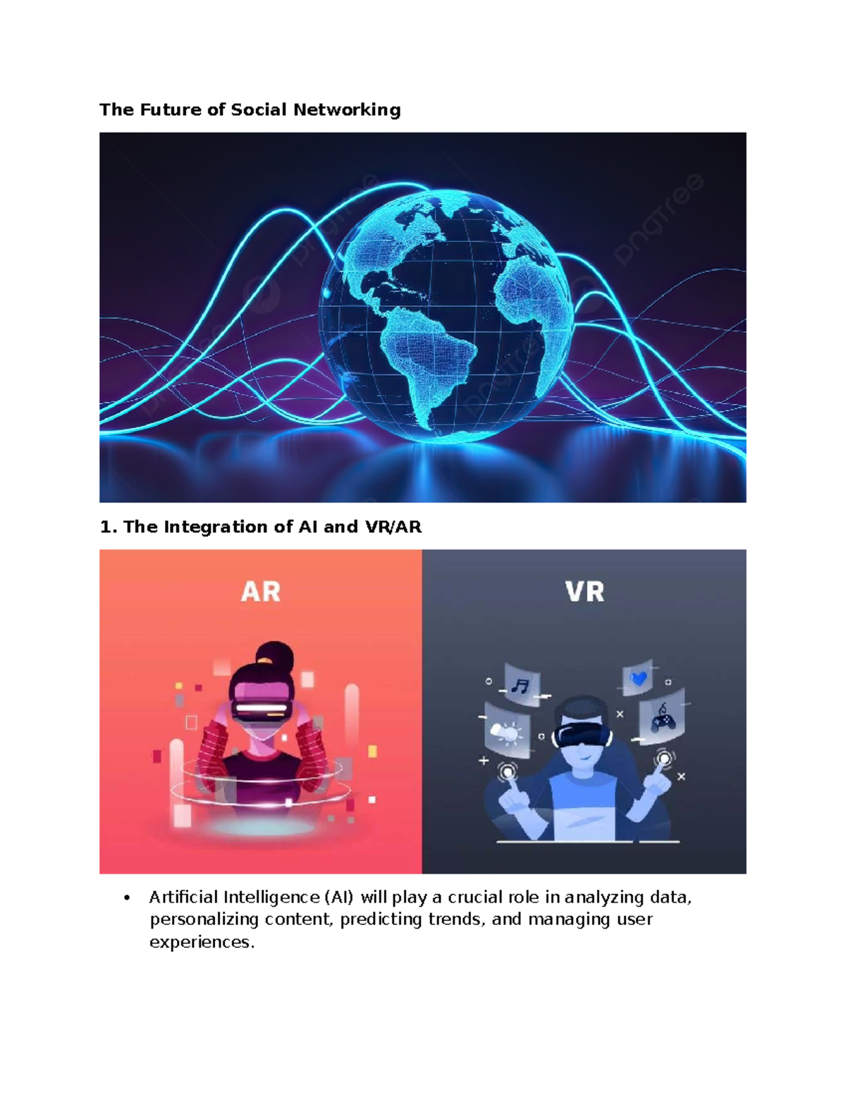 The Future of Social Networking: AI, VR, and Community Trends - Studocu