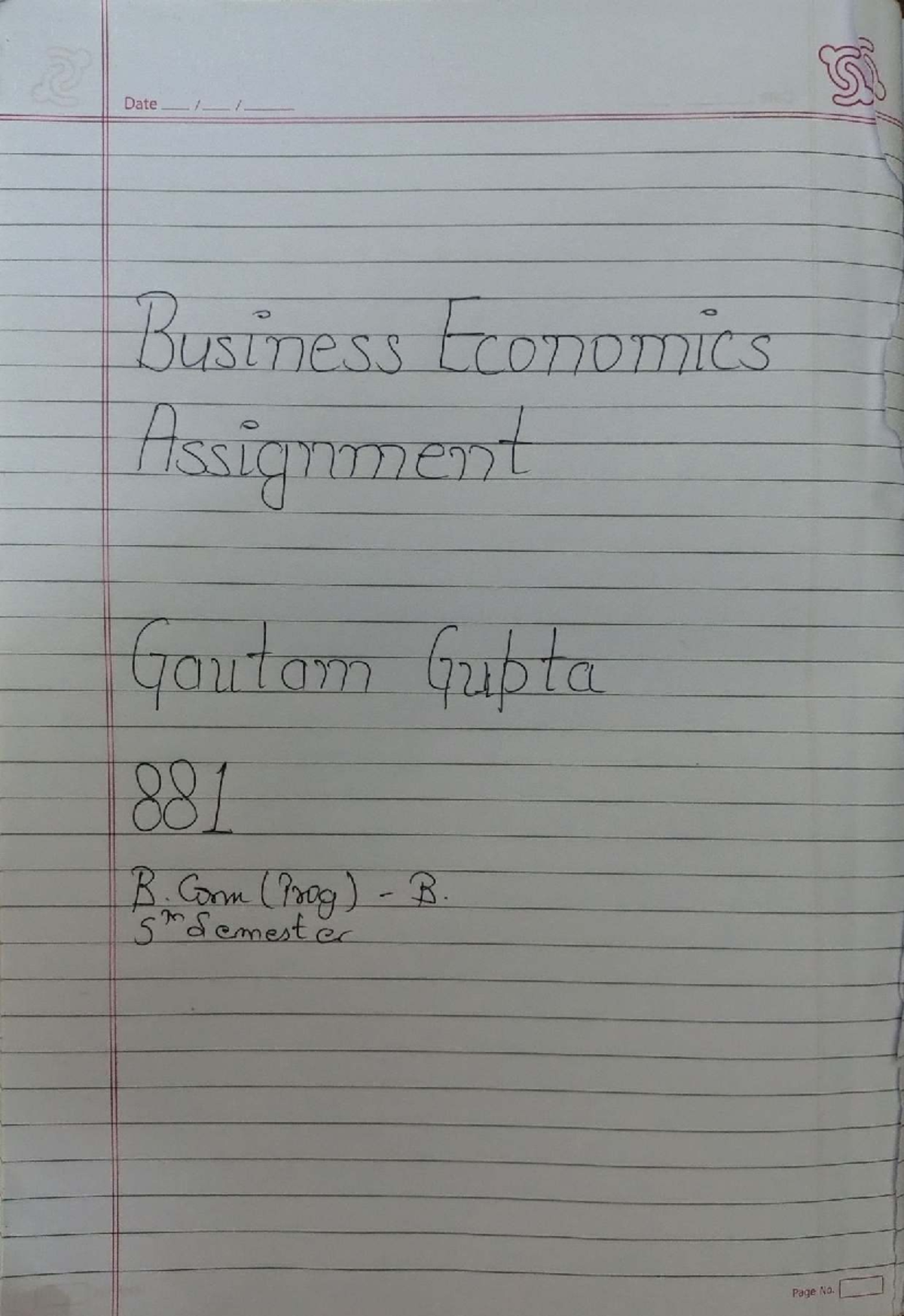B.Com 5th Sem Business Economics Assignment: Producer Equilibrium ...