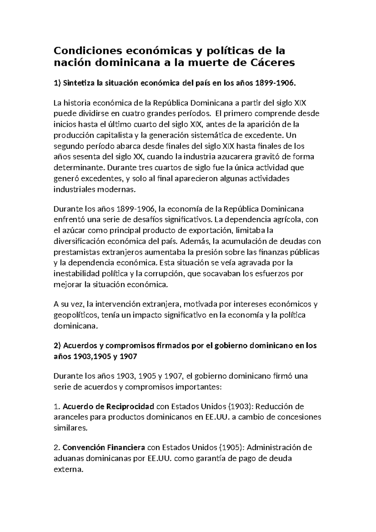 5.1 Lorena Condiciones económicas y políticas de la nación dominicana a ...