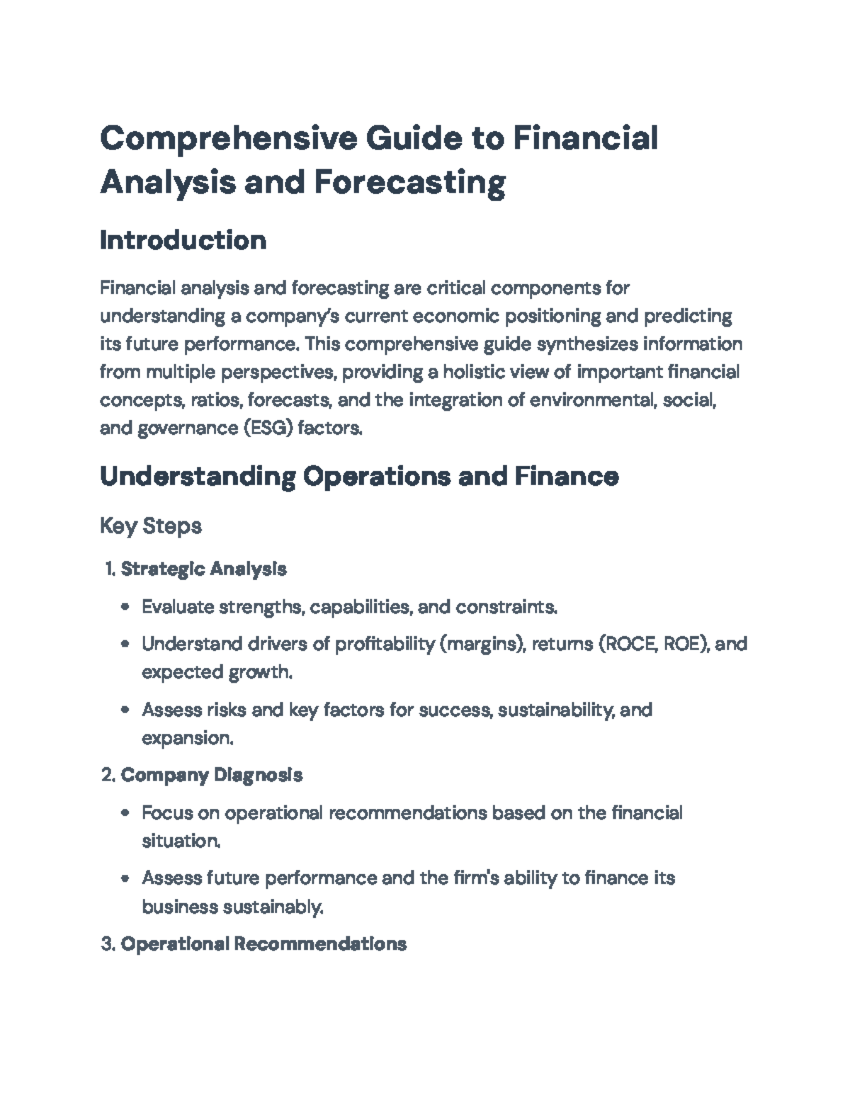Comprehensive Financial Analysis and Forecasting Guide - Comprehensive ...