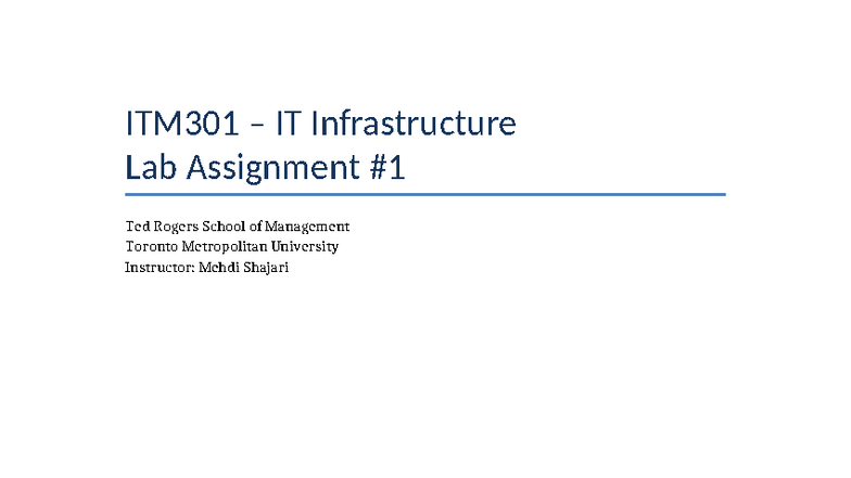 ITM301 IT Infrastructure Lab Assignment 1: AVD & Network Concepts - Studocu