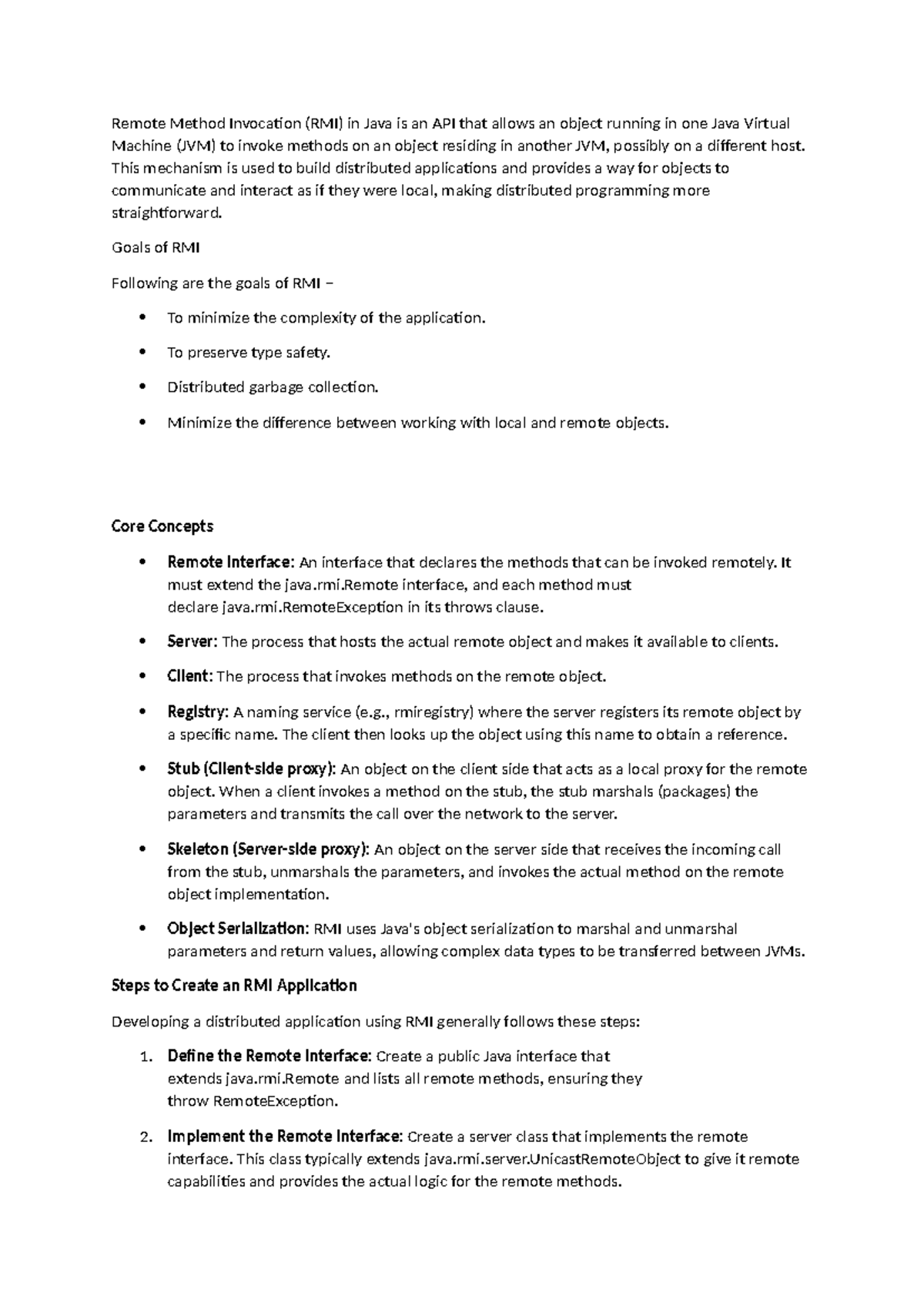Unit-2: RMI in Java - Notes & Examples on Remote Method Invocation ...