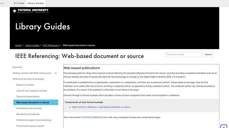 IEEE Referencing Guide - Library Guides VU - Studocu