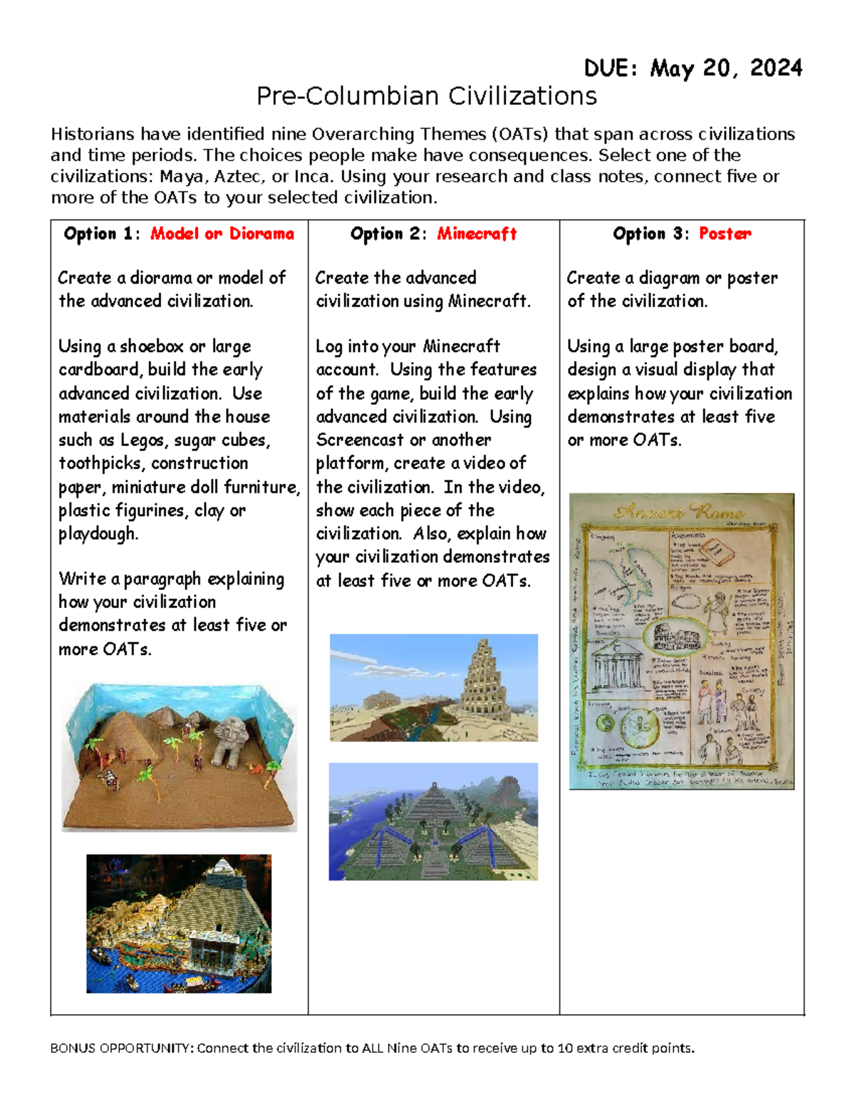 Pre-Columbian Civilizations Project - DUE: May 20, 2024 Pre-Columbian ...