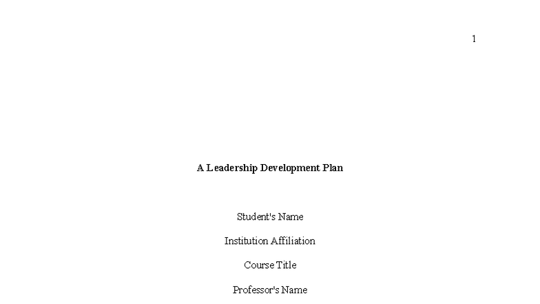 Leadership Development Plan: Enhancing Nursing Skills and Competencies ...