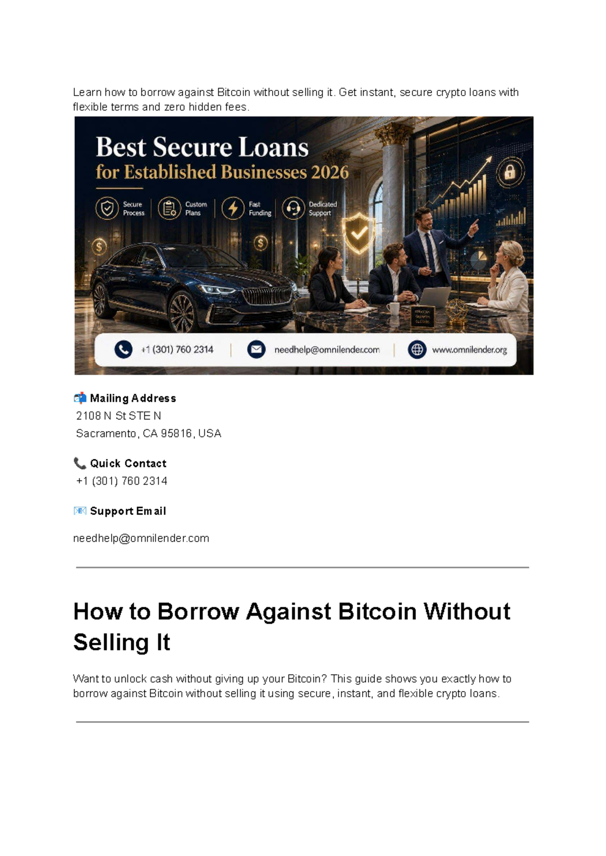 How to Borrow Against Bitcoin (BTC) Without Selling It: A Guide - Studocu