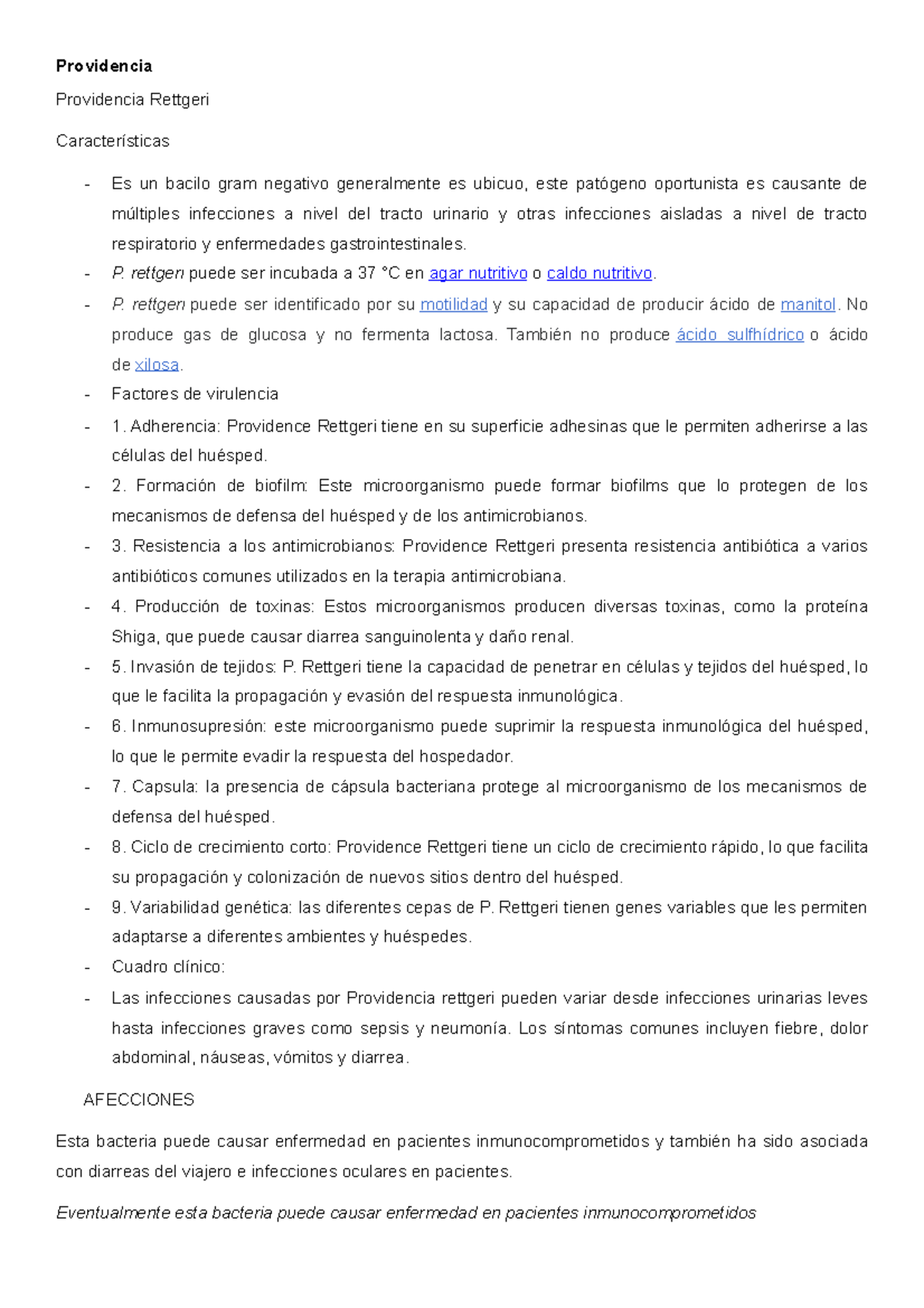 Características Clínicas y Microbiológicas de Morganella Morganii - Studocu