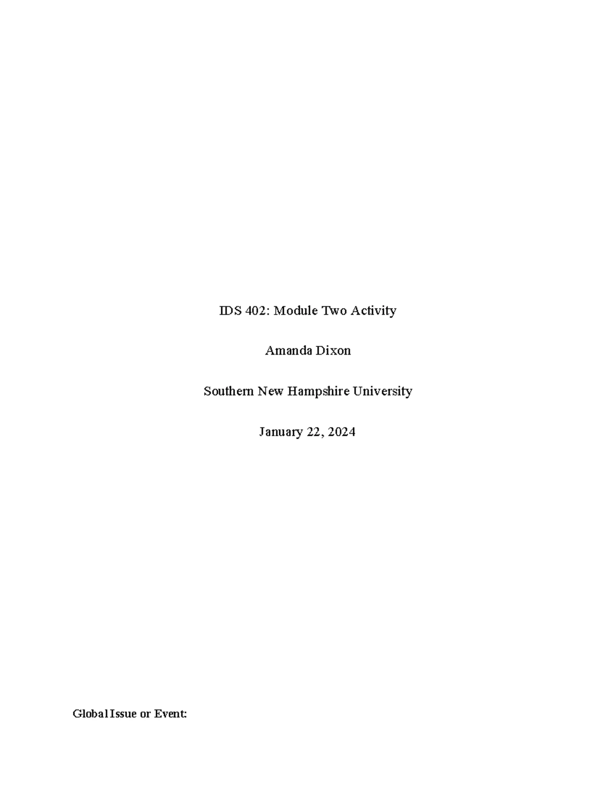 IDS 402: Wellness - Module 4 Activity on Weight Stigma and Costs - Studocu