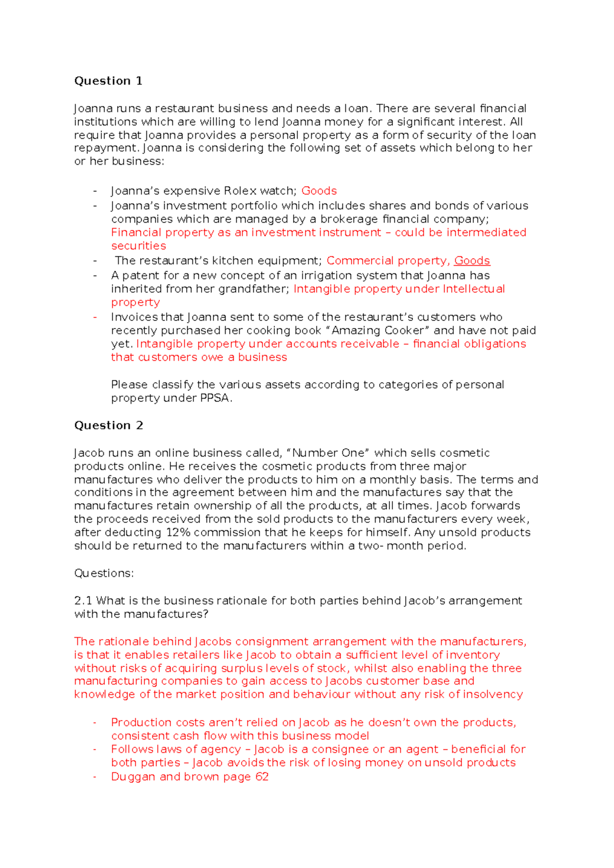 Tutorial Exercise 3 Answers: Asset Classification & Business Rationale ...