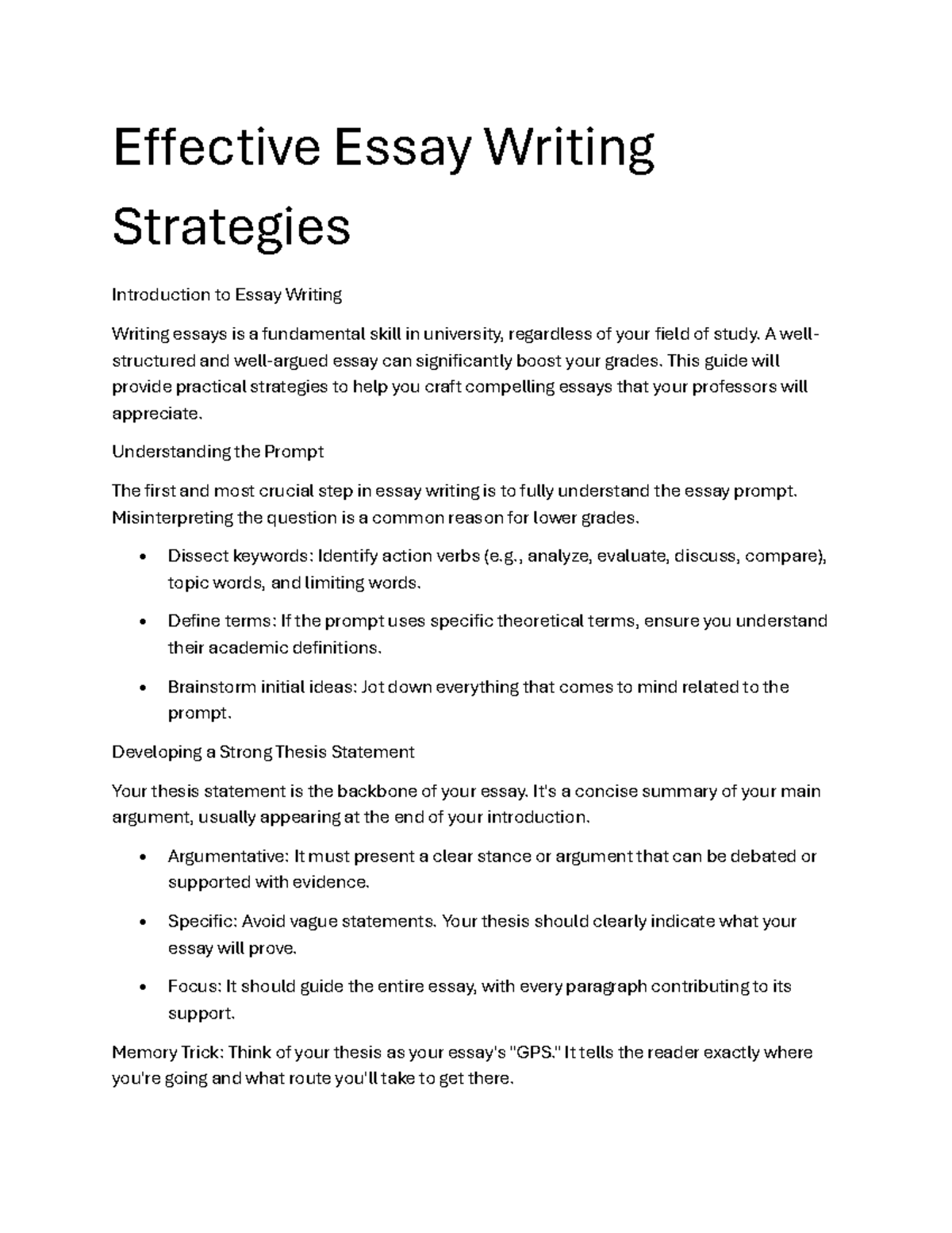 Effective Essay Writing Strategies: Tips for Success in Essay Writing ...