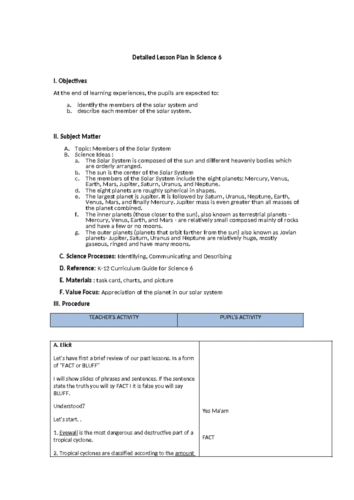 DLP English 4 - A Detailed Lesson Plan in English IV (Reading) I ...