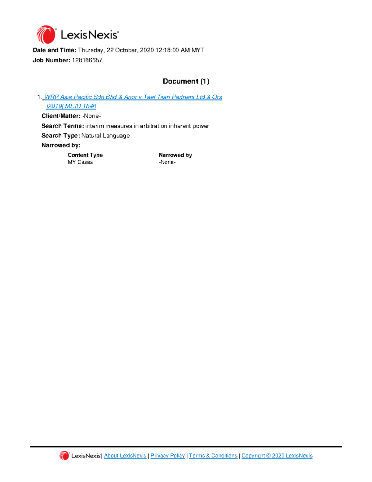 WRP Asia Pacific Sdn Bhd & Anor v Tael Tijari Partners - : WA- 24NCC ...