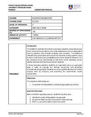 TCG484 LAB 1 Linear Measurement - COLLEGE OF ENGINEERING, UiTM SARAWAK ...