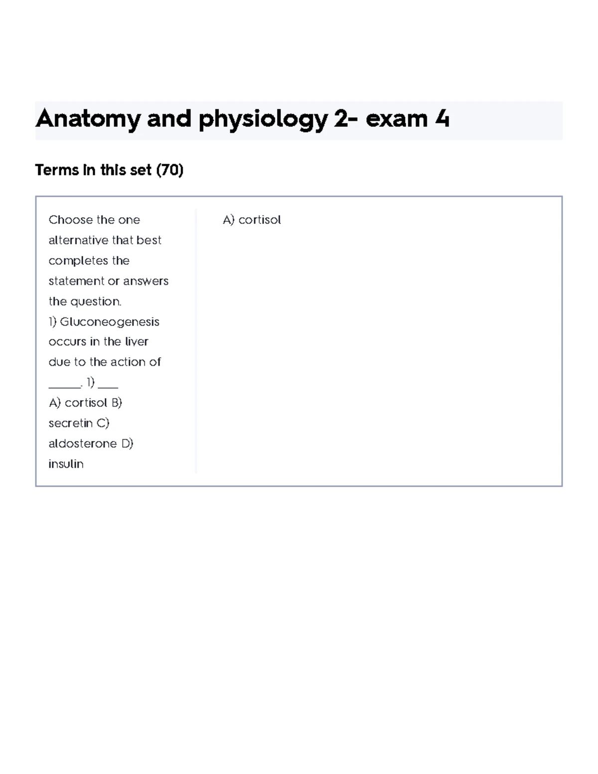 Anatomy and physiology 2 Exam 1 Flashcards Quizlet - Anatomy and physiology 2 Exam 1 Science ...