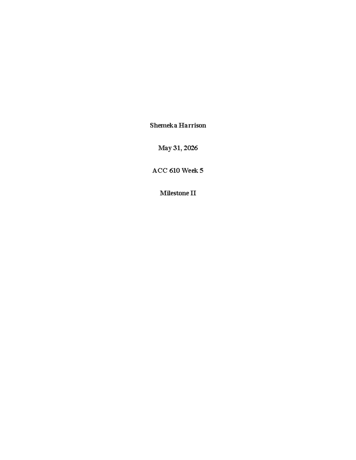 ACC 610 Week 5 Milestone II: Analysis of PepsiCo's Current Assets - Studocu
