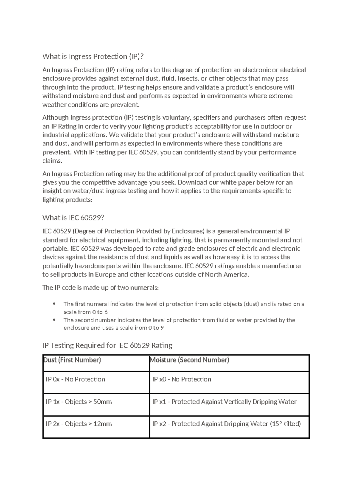 Understanding Ingress Protection (IP) Ratings: IEC 60529 Explained ...