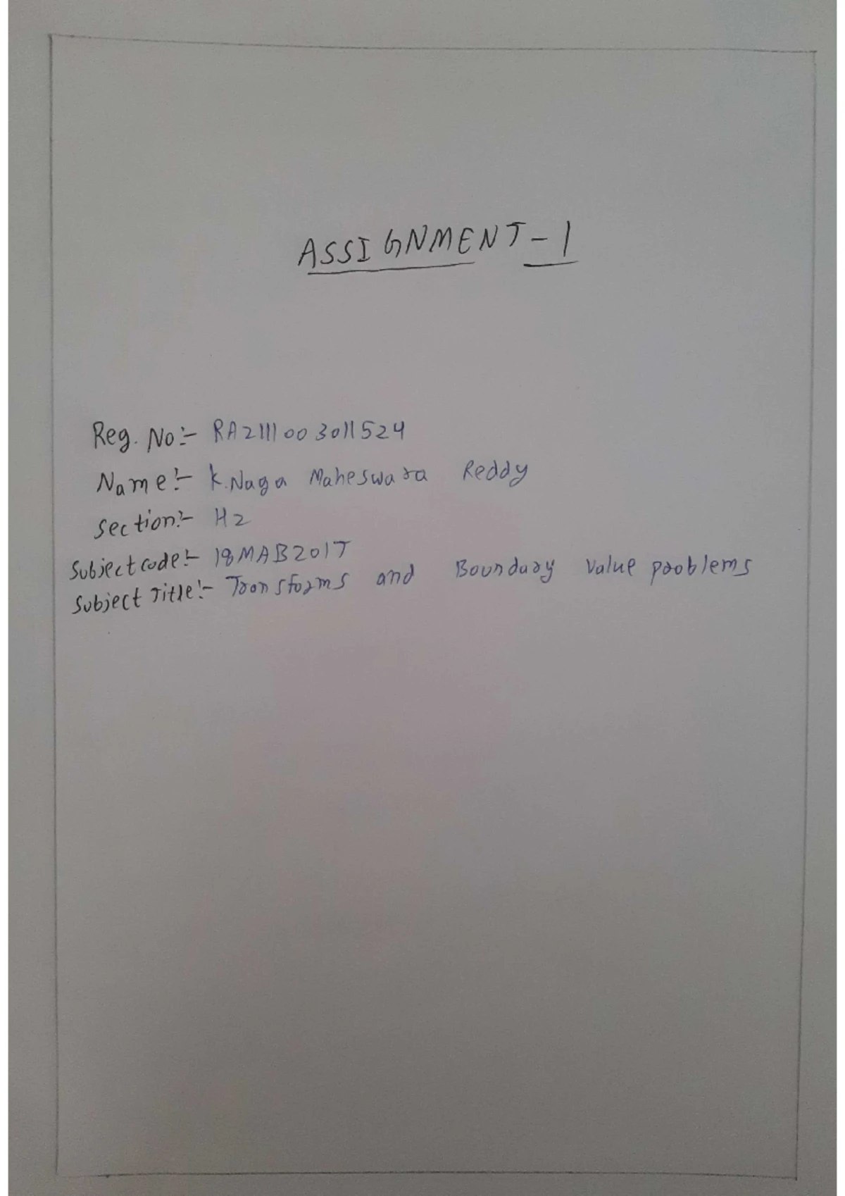 Maths Assignment 2 Transforms And Boundary Value Problems Auses 211
