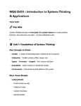 D459 - Introduction to Systems Thinking and Applications - Studocu