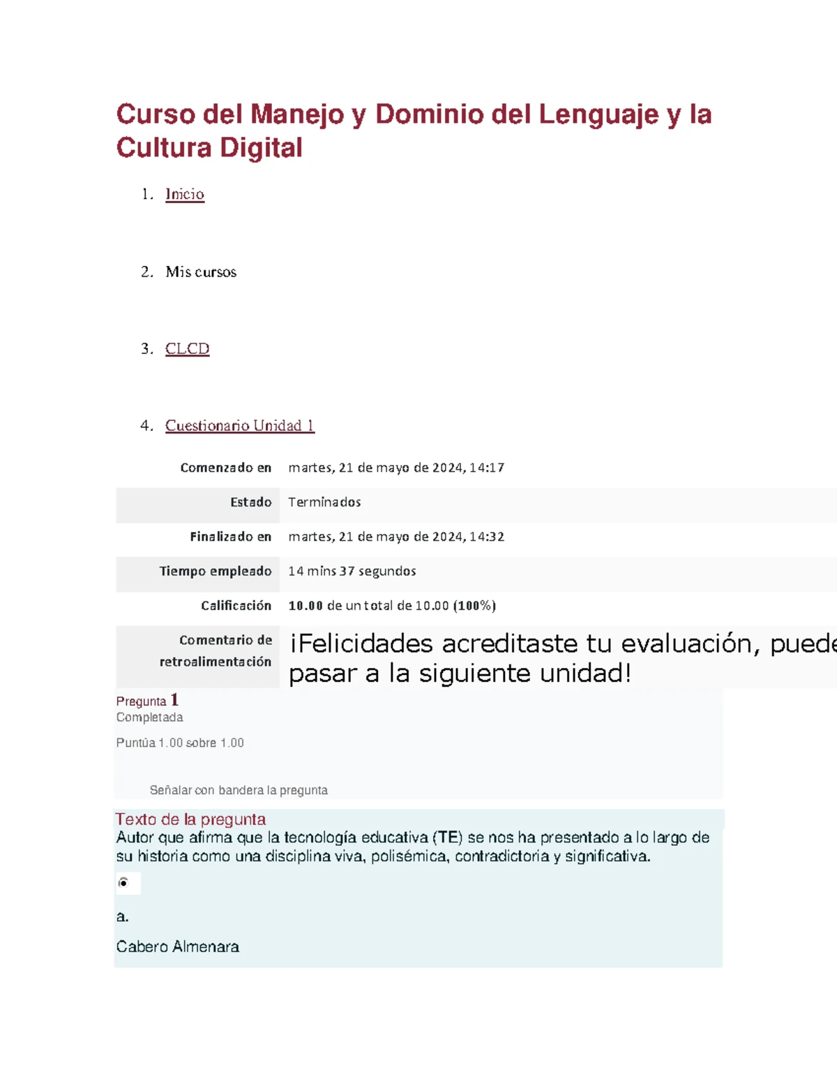 Curso DEL Manejo Y Dominio DEL Lenguaje Y Cultura Digitales Módulo 2 ...