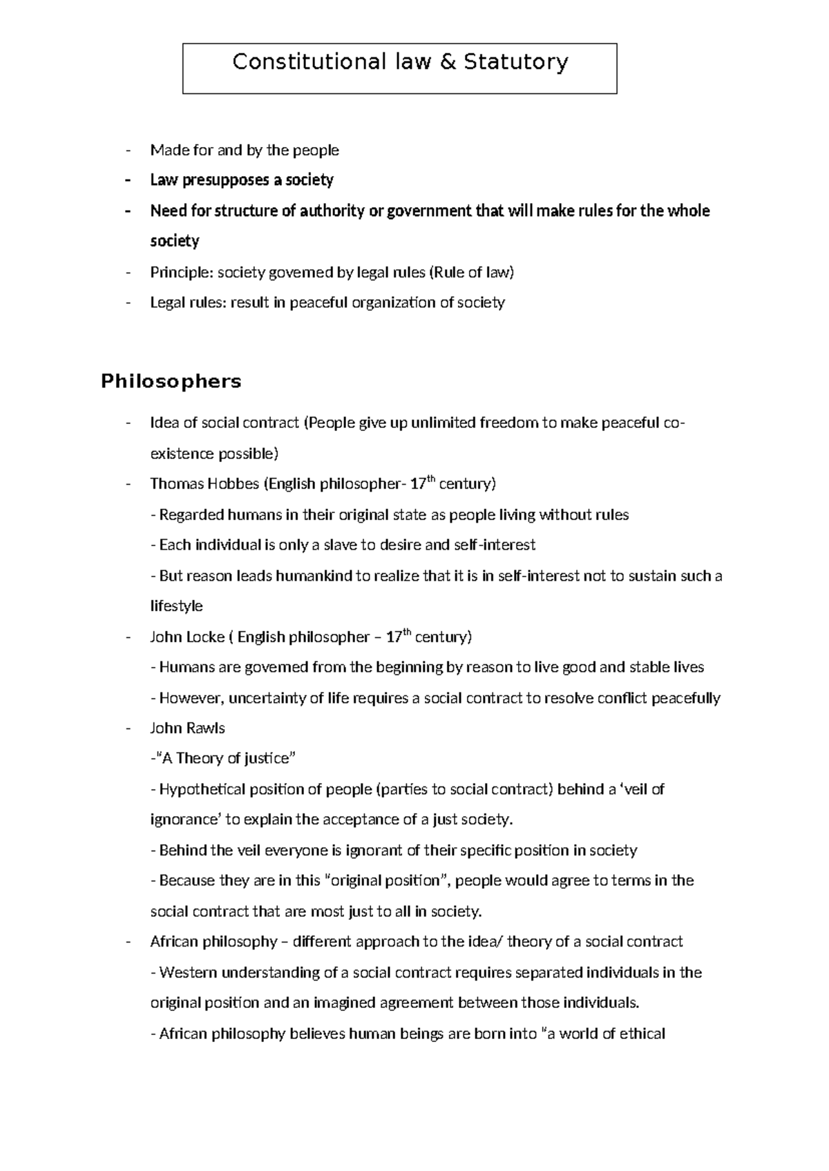 Constitutional Law & Statutory Interpretation 178: Key Concepts ...