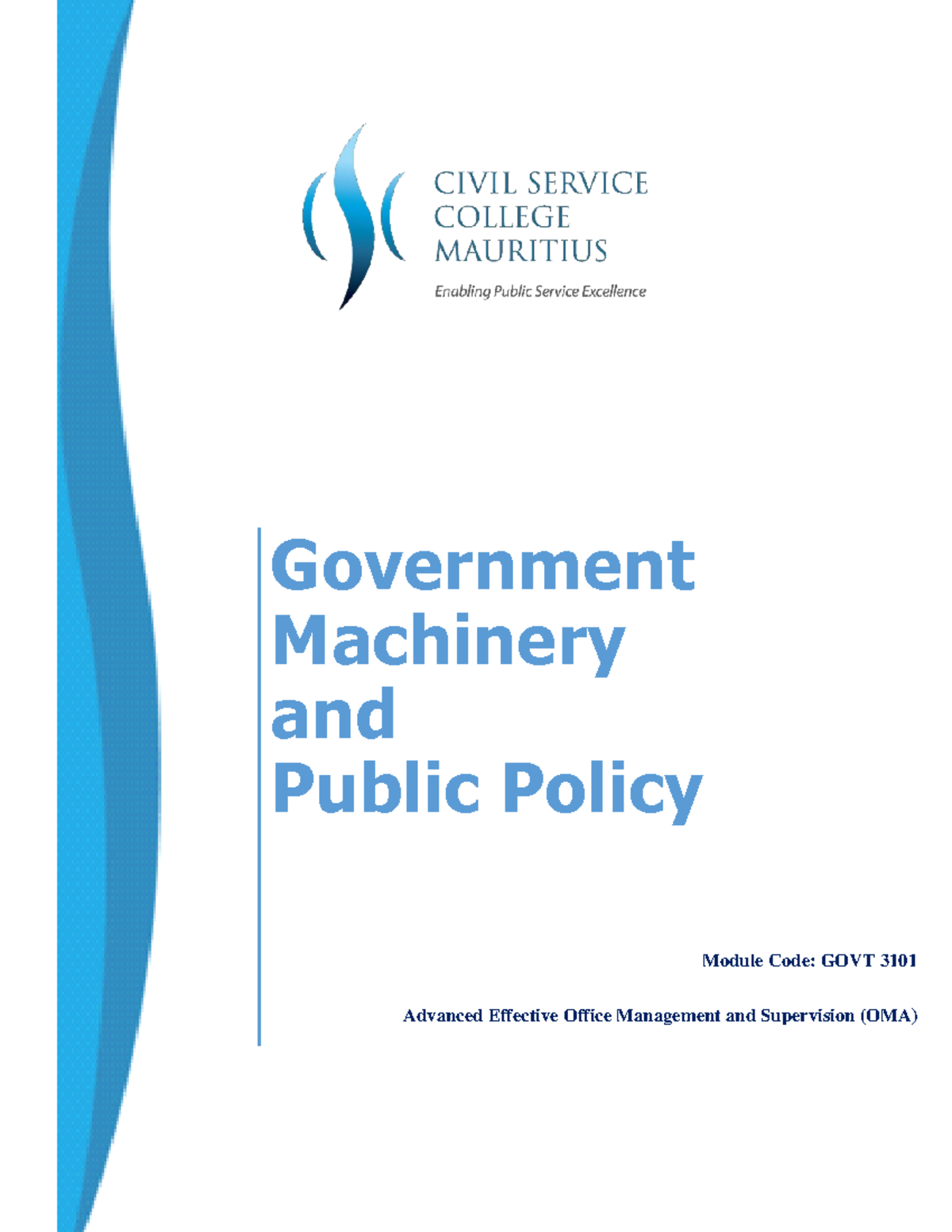 Government Machinery and Public Policy Overview: GOVT 3101 Insights ...